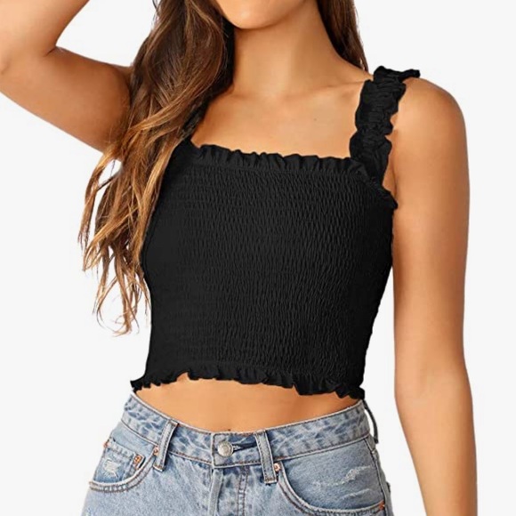 SHEIN | Tops | Nwot Shein Smocked Tank Top | Poshmark